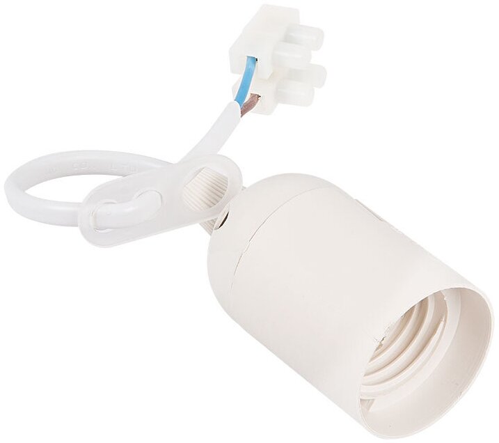 11-8801 Патрон подвесной с клеммной колодкой E27 белый, с этикеткой, индивидуальный пакет REXANT