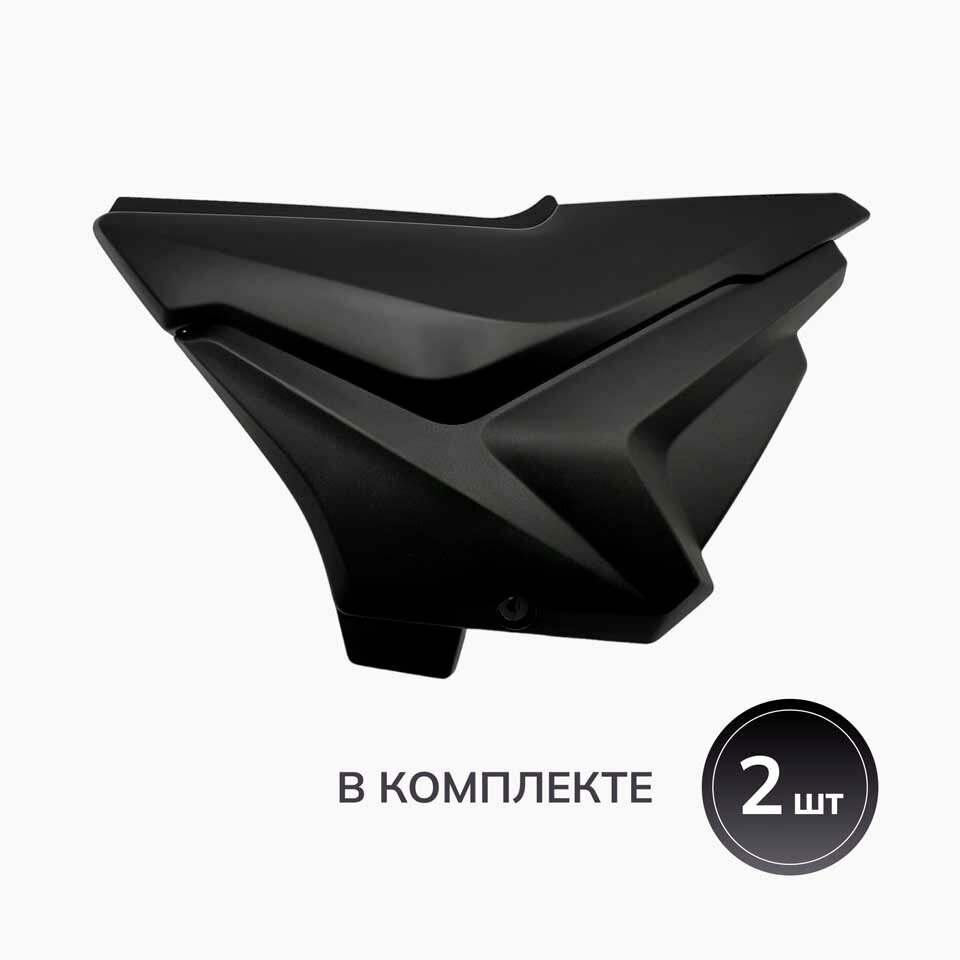 Крышки боковые на мопед Alpha ANDES (черная, матовая)