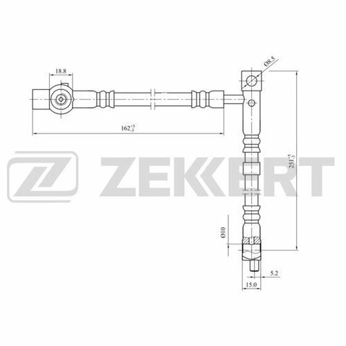Шланг тормозной ZEKKERT BS9440