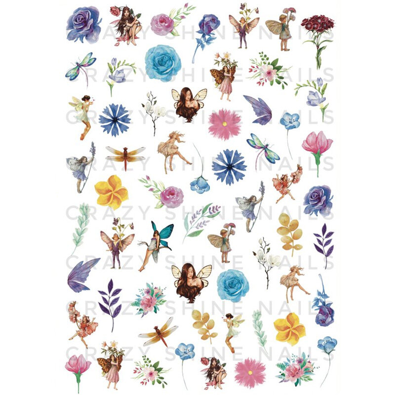 Слайдер-дизайн Crazy Shine Nails mini №1023 Феи