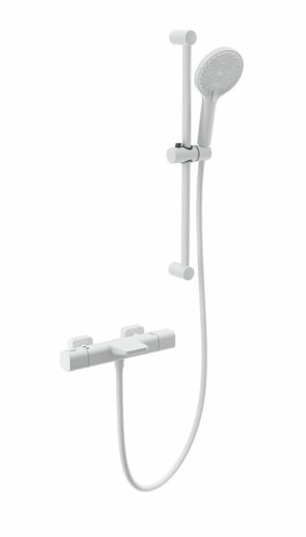 Смеситель для ванны с душевым гарнитуром и термостатом Wonzon&Woghand, Белый матовый