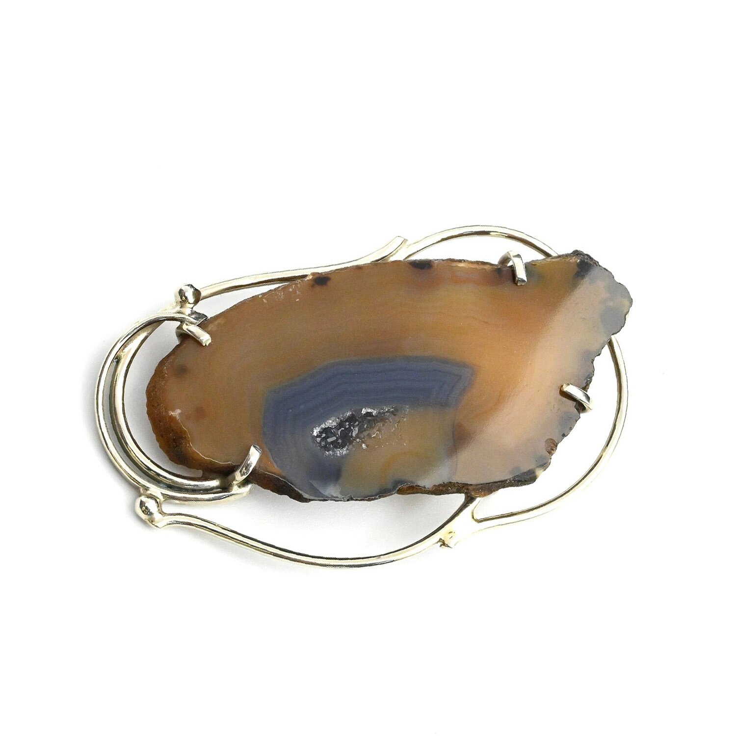 Брошь, агат