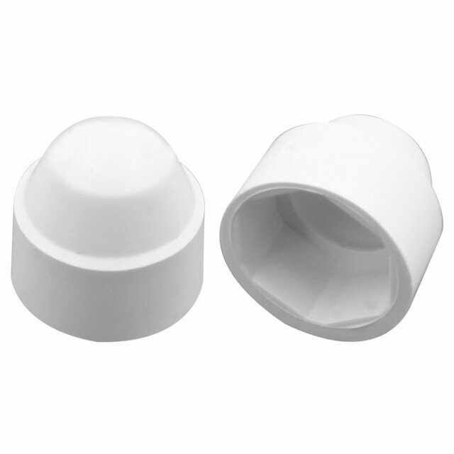 Колпачок защитный на болт и гайку M10 белый пластик 18 шт набор для внешних элементов