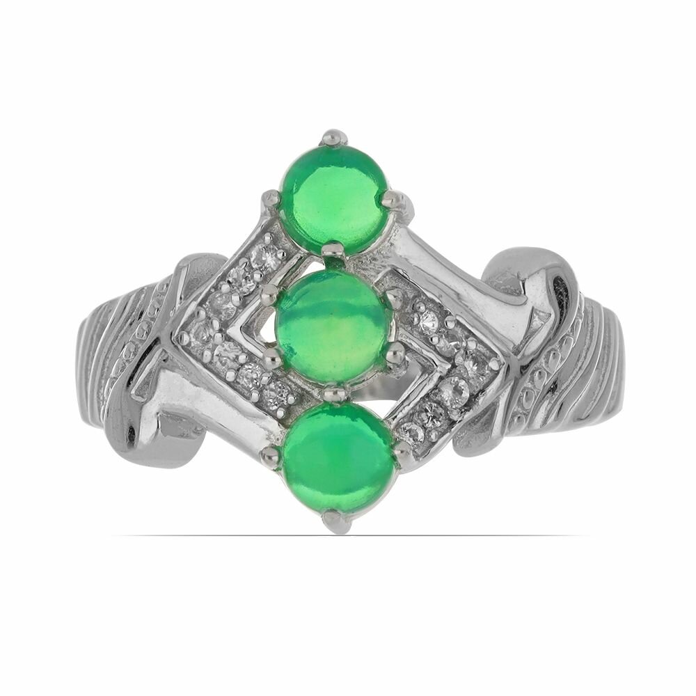 Кольцо, серебро, 925 проба, родирование, опал, топаз