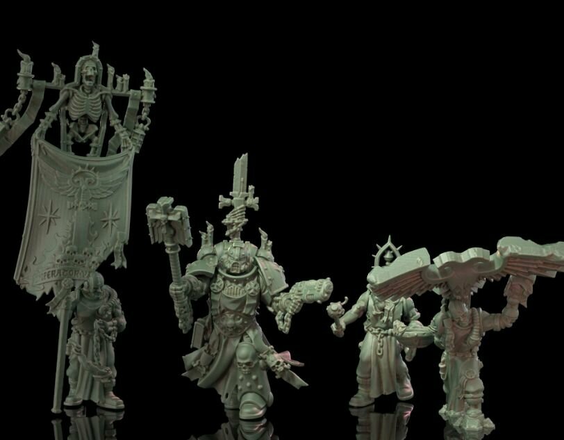 Warhammer 40000 Миниатюра Chaplain Grimaldus & Retinue