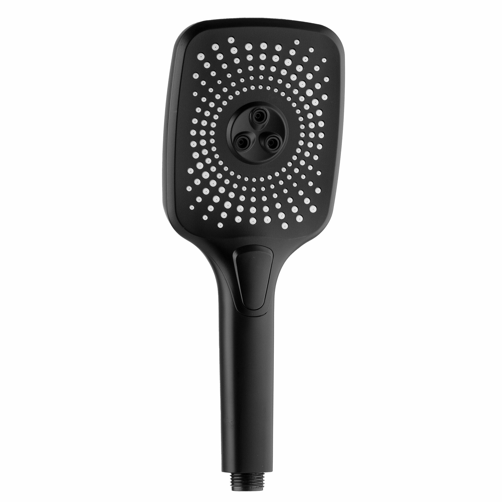 Лейка для душа с широким диапозаном распрыскивания 3-х режимная, черная