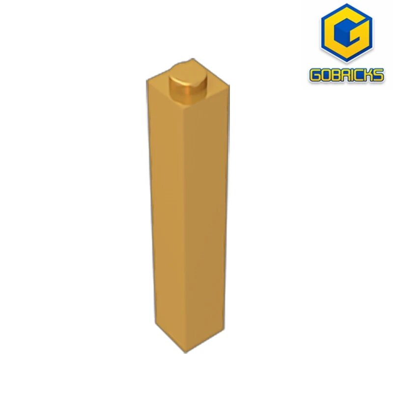 Желтые пластиковые блоки Gobricks 1x1x5, Цвет: 036 — фото 1
