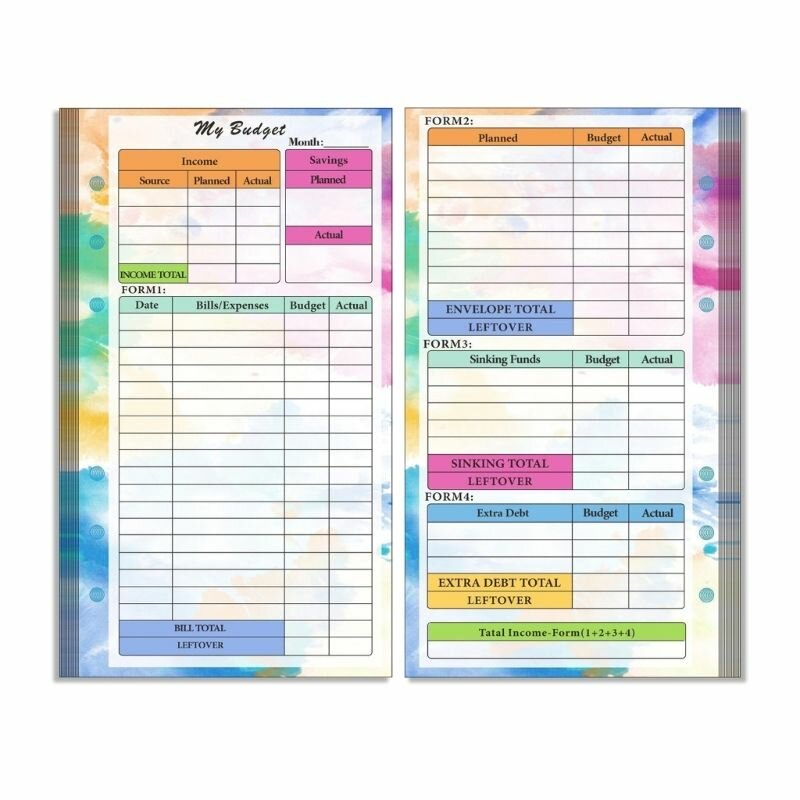 Бумага для переплета с 6 отверстиями, - Градиентный Бюджетный План