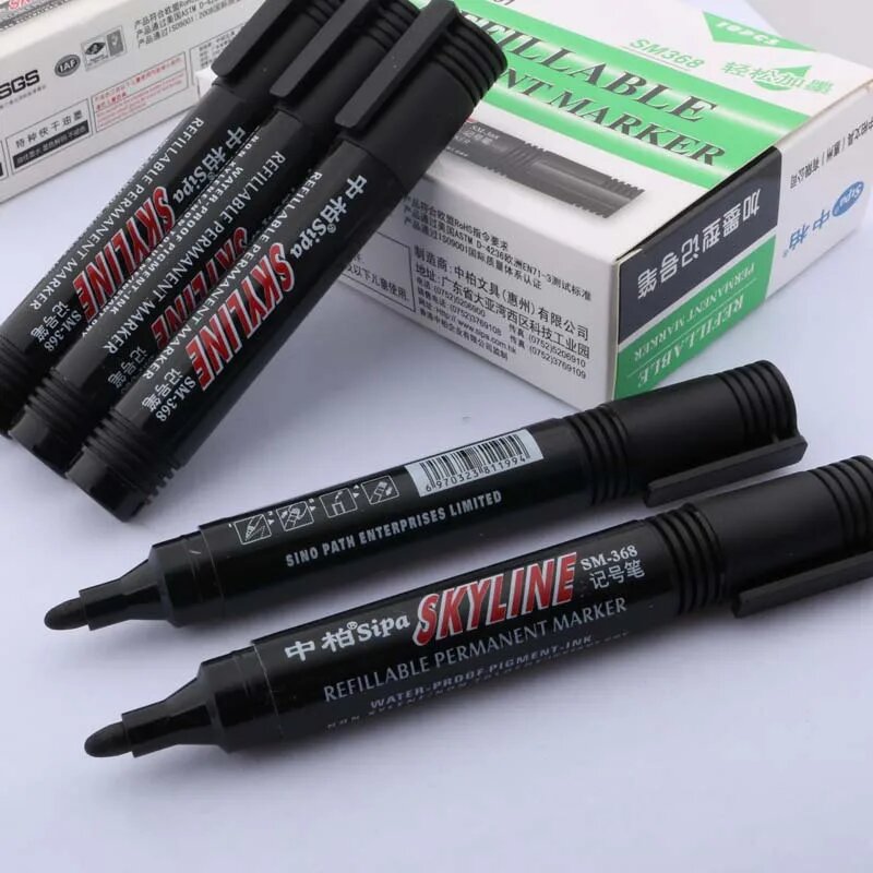 Chouxiongluwei перманентные маркеры для рисования 2шт Черный, черный