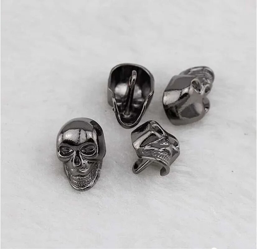 Металлические пуговицы череп, 20 шт, Золото 12.5MM