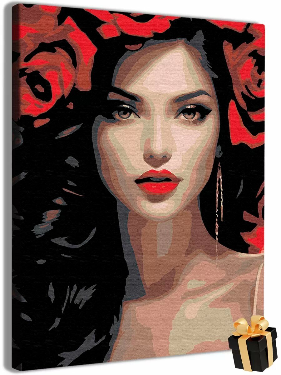Картина по номерам портрет девушки