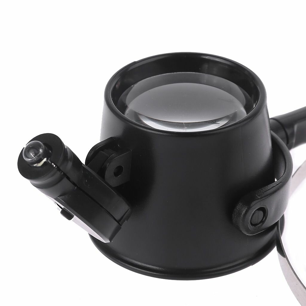 Светодиодная 15-кратная лупа-лупа для глаз с оголовьем для ювелиров Увеличительное стекло Лупа для глаз с подсветкой Подходит для часовщиков