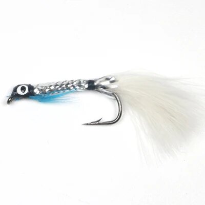 ICERIO 8 шт, белые хвосты, серебряные стримеры, мушки для нахлыста 8pcs