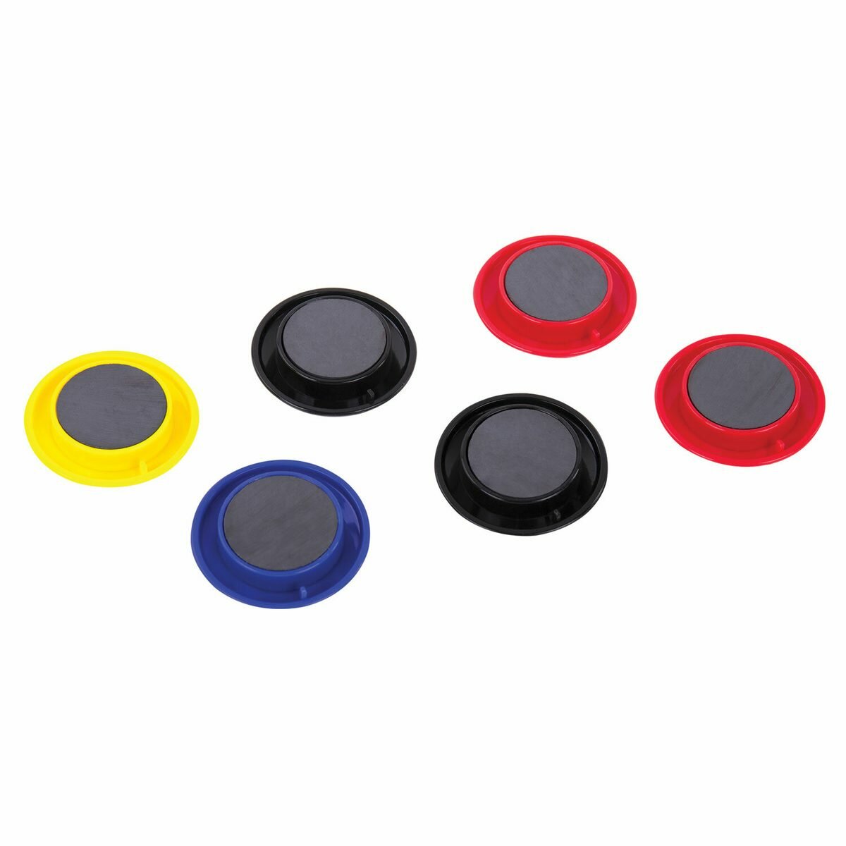 Магнитный держатель для досок Brauberg (d=40мм, круглый) цветной, 6шт. (230757), 144 уп.