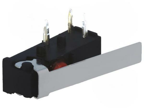 Микропереключатель SAIA F1NST8A1, SNAP ACTION, с рычагом, SPDT, 1 A/250 В AC, IP54, 1 шт