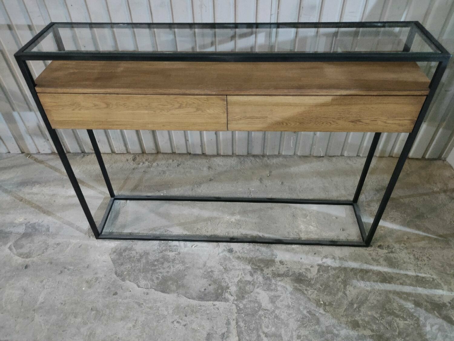 Консоль "EasyLOFT" в стиле лофт, для дома и дачи, в прихожую и гостиную, 130х30х100 см.