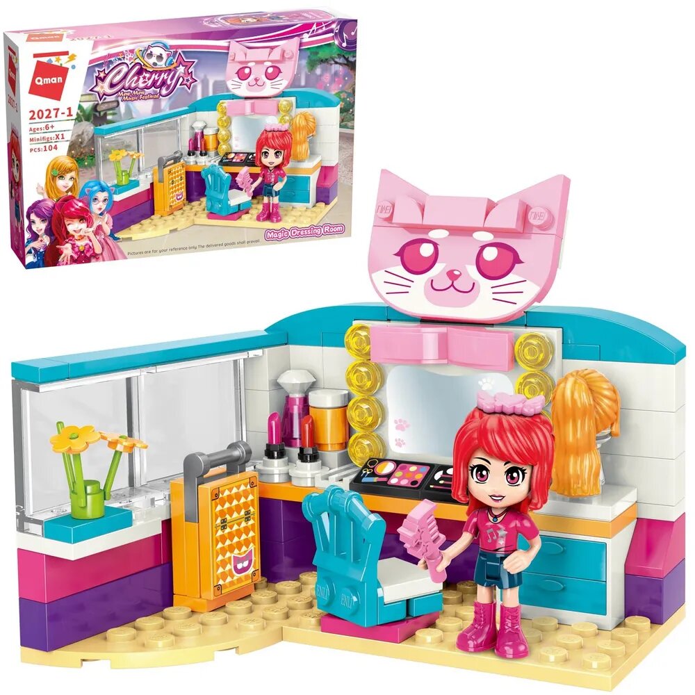 Конструктор Qman Музыкальный фестиваль Черри Мяу Мяу 104 lдет 6+ 2027-1