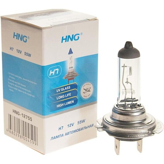 Лампа автомобильная Hng Long Life H7 55W PX26d 12V, 12755