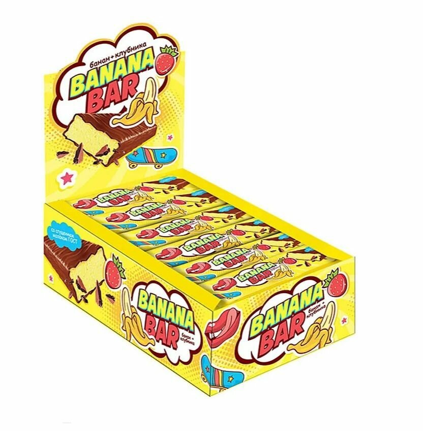 Батончик-суфле со вкусом Банана Frutto Bello 18шт * 35г.