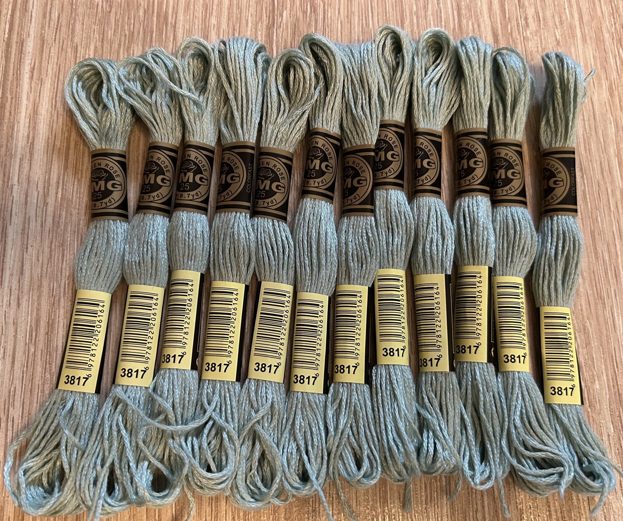 Нитки для вышивания JMC мулине (150-3866) 100% полиэфир 12 штук x 8 м