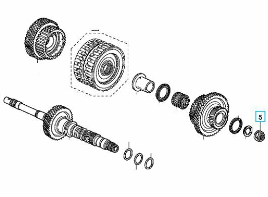 Гайка с фланцем 26мм; Артикул Honda: 90201RDK000 (Оригинал)