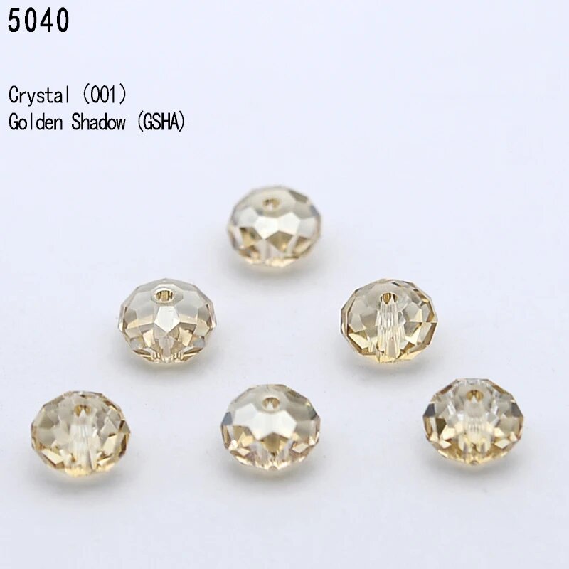 Бриолетные бусины из кристаллов Swarovski 6mm-5040-1PCS, Crystal (001 GSHA)