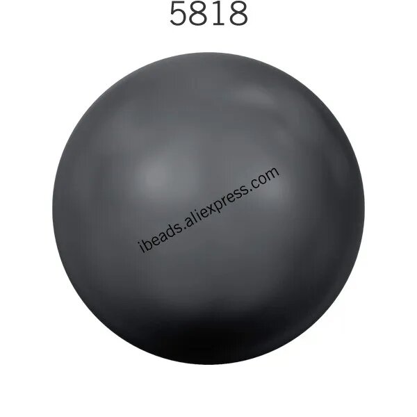 Черный круглый жемчуг 6 мм, бусина, Black 298
