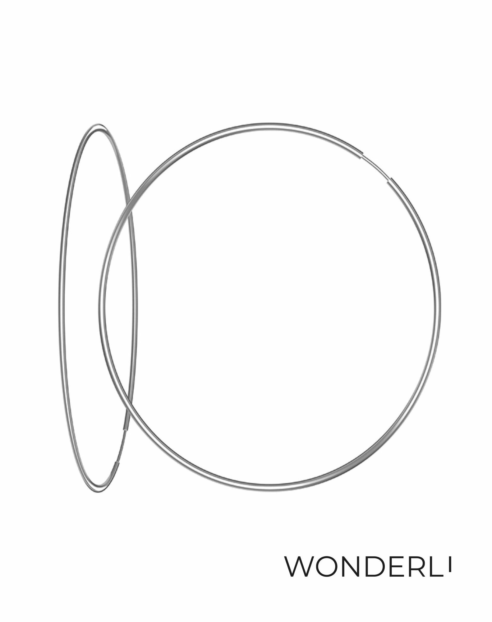 Серьги конго, серебро, 925 проба, родирование