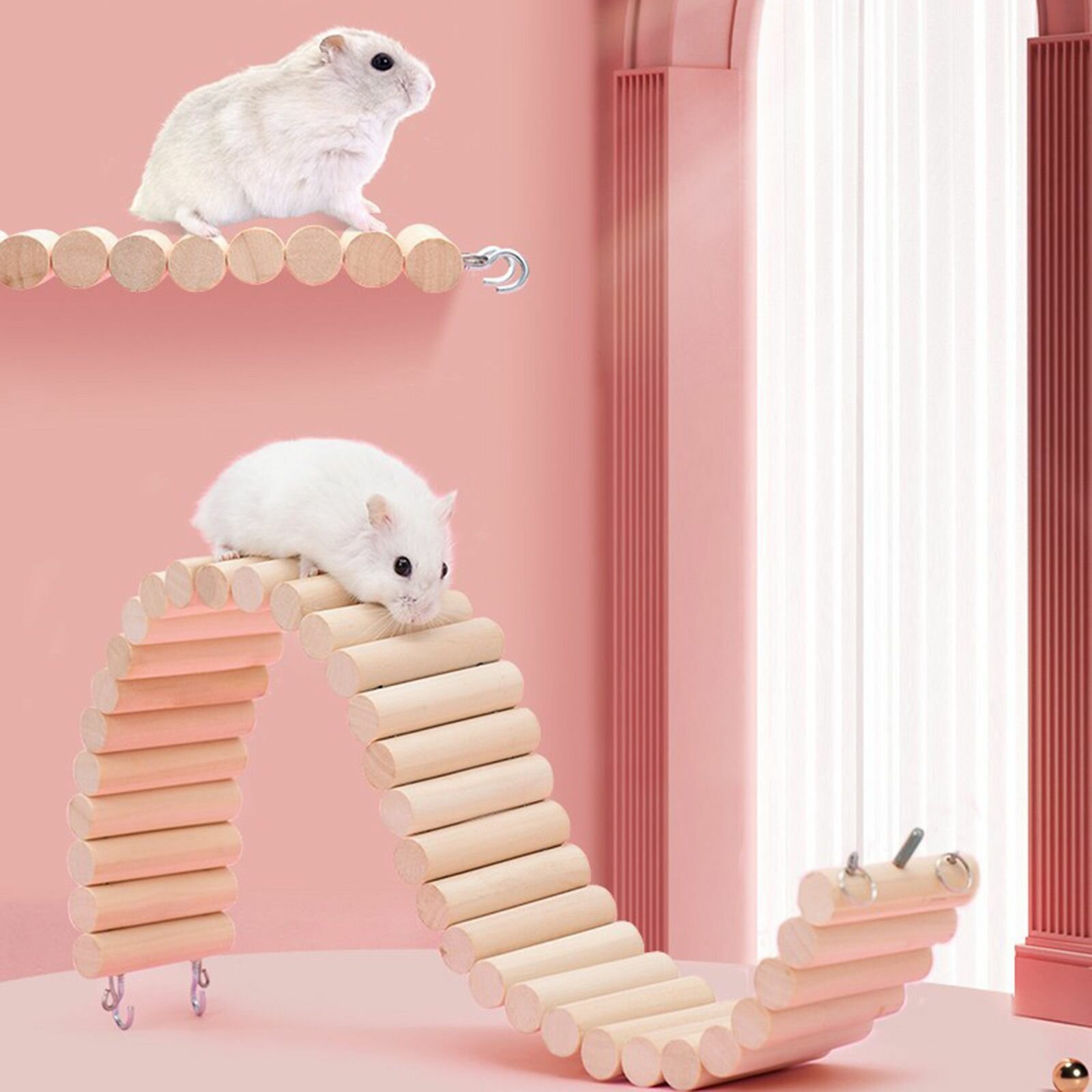 (1шт) Лестница из пробки для качелей для хомяка-L