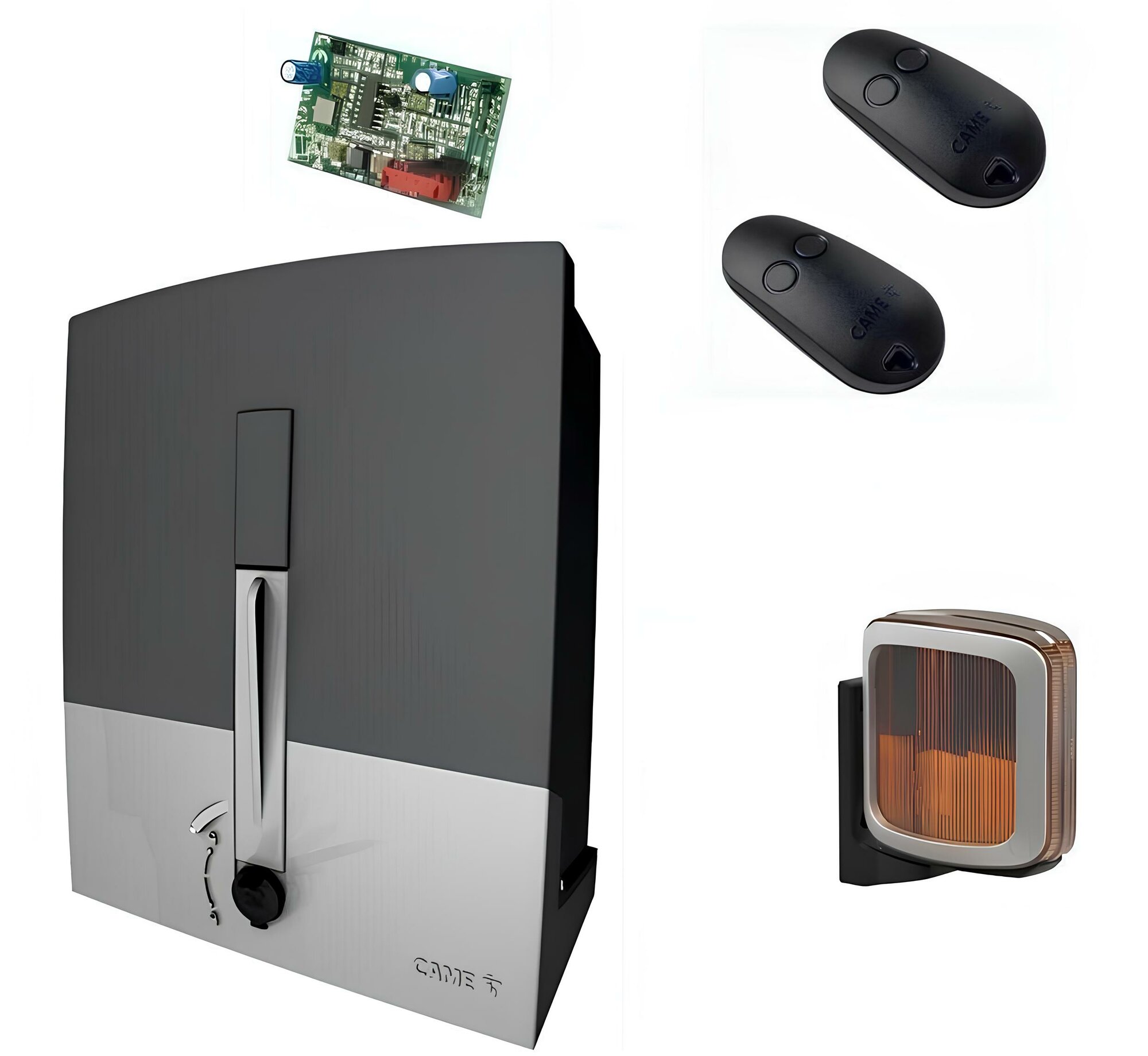 Автоматика для откатных ворот BXL04AGS KIT-LA, комплект: привод, радиоприемник, 2 пульта, лампа