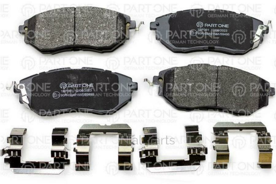 PART-ONE 1BP361 Колодки тормозные дисковые front, SUBARU LEGACY IV 03>, OUTBACK 03>, TRIBECA 05>, 157x63.4x18