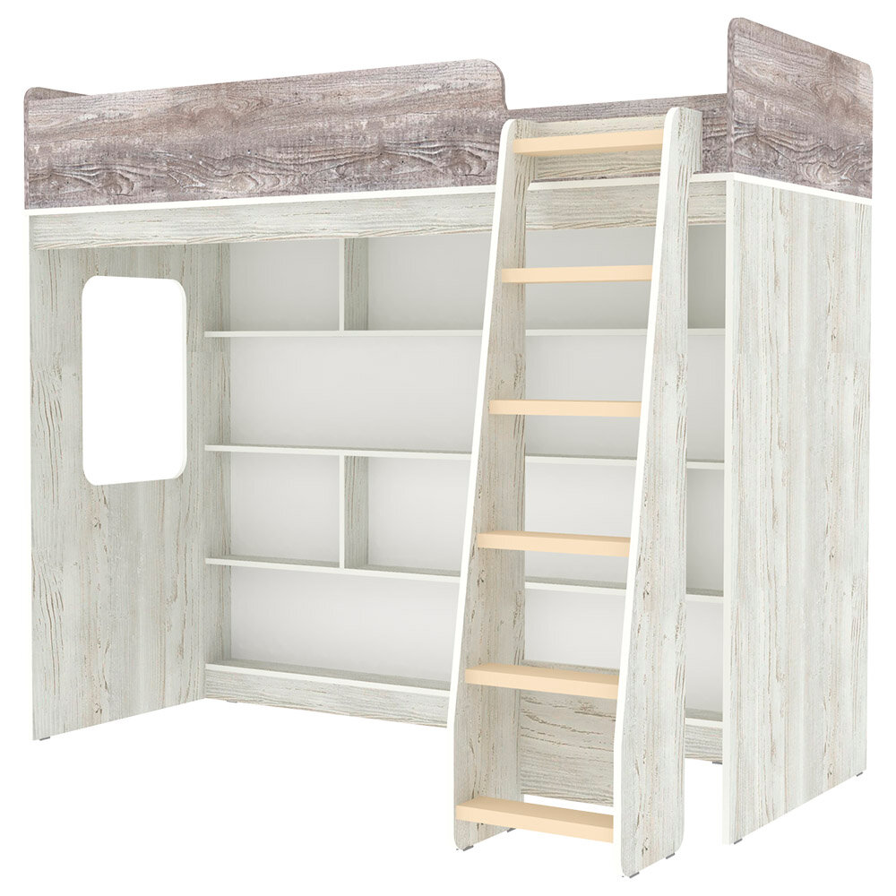 Кровать чердак Л-C601.2 80х190 Винтерберг Бетон