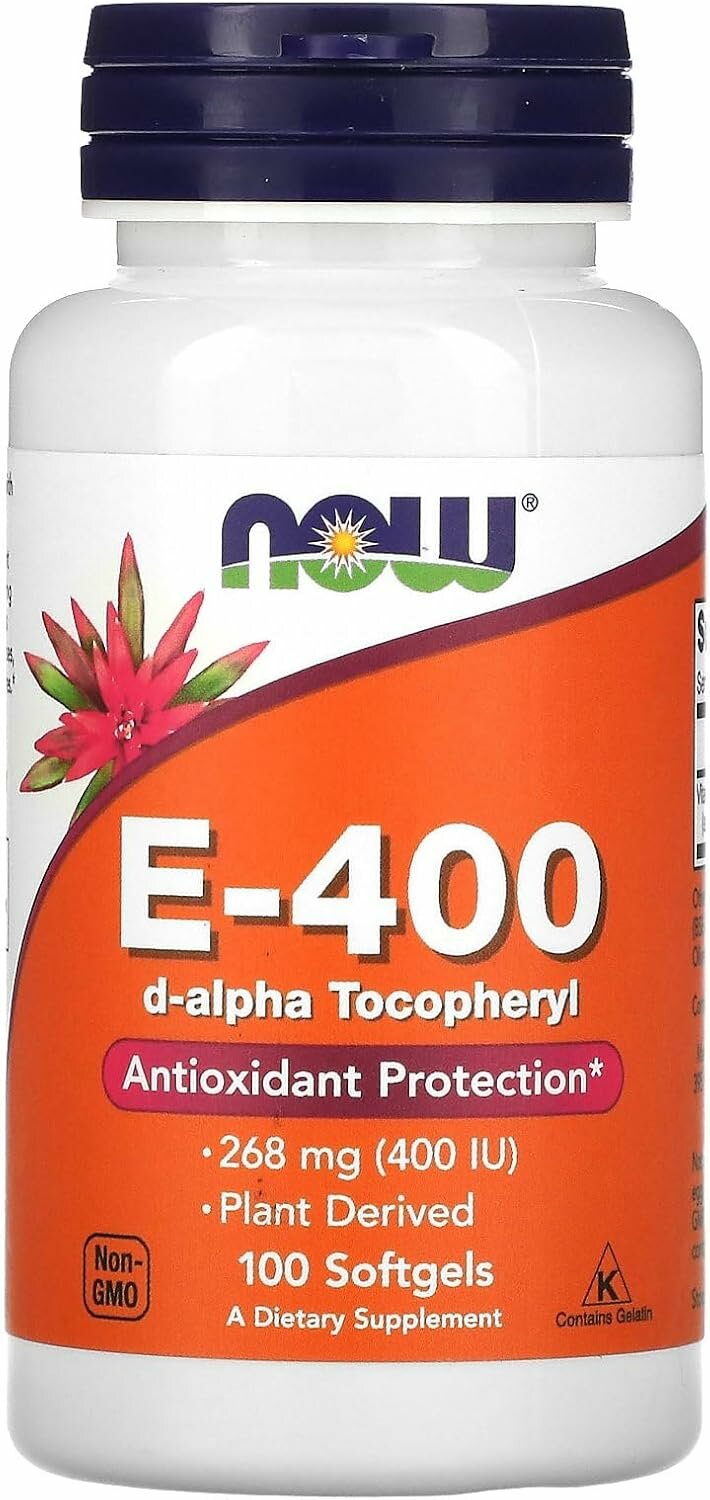 NOW E-400 D-Alpha Tocopheryl 100 softgels (витамин Е)