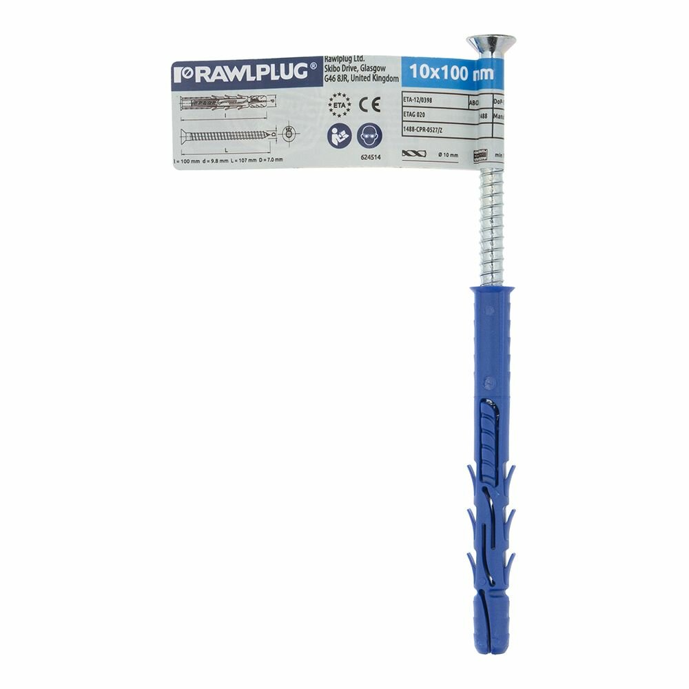 Дюбель рамный R-P5-FF1-N-10L100 10х100 мм с шурупом 7х109 мм