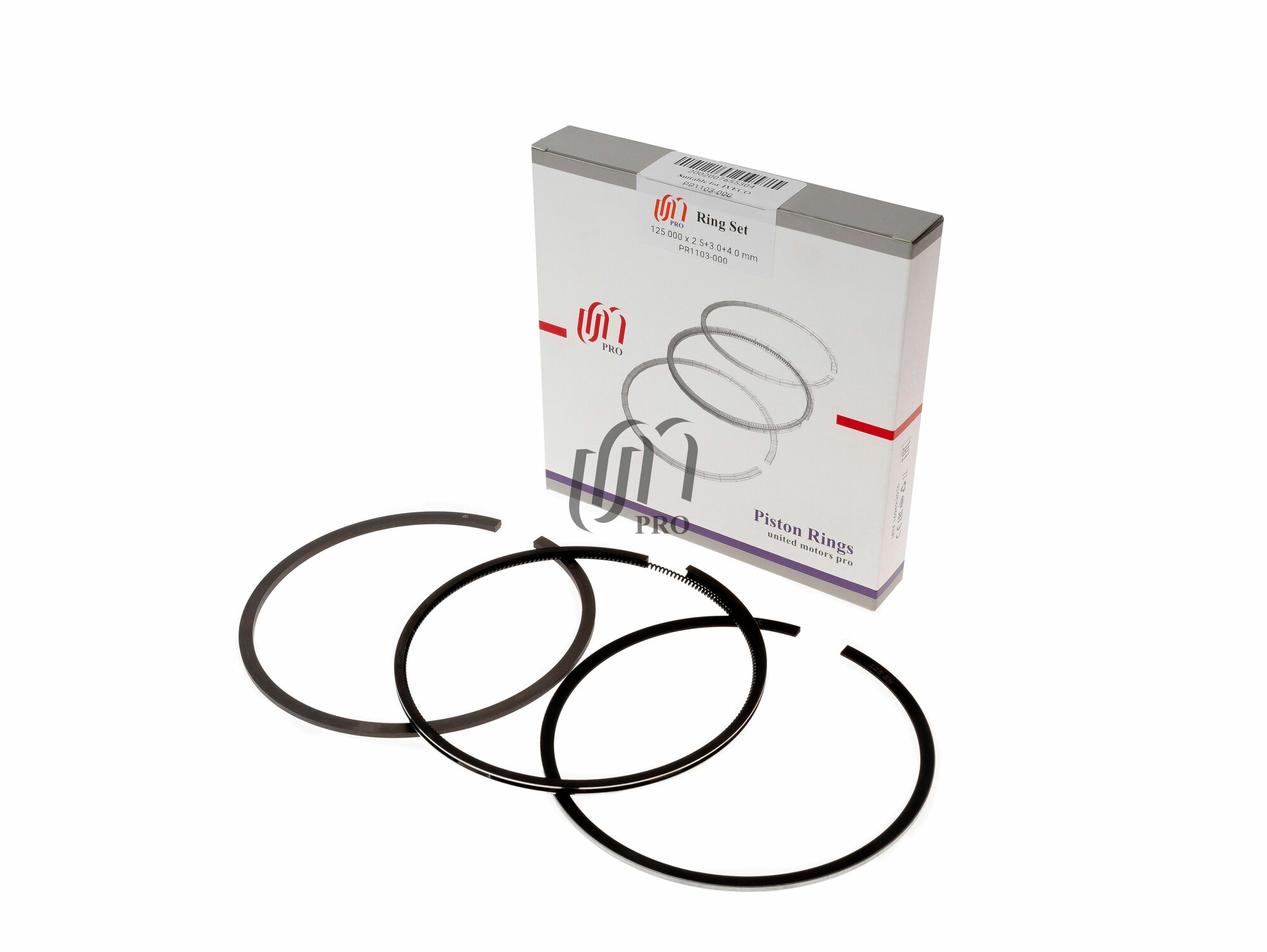 Кольца поршневые STD Iveco F3AE3681A/B/D d125.0 STD 2.5-3.0-4.0 на 1 цил. (2996143) UMpro