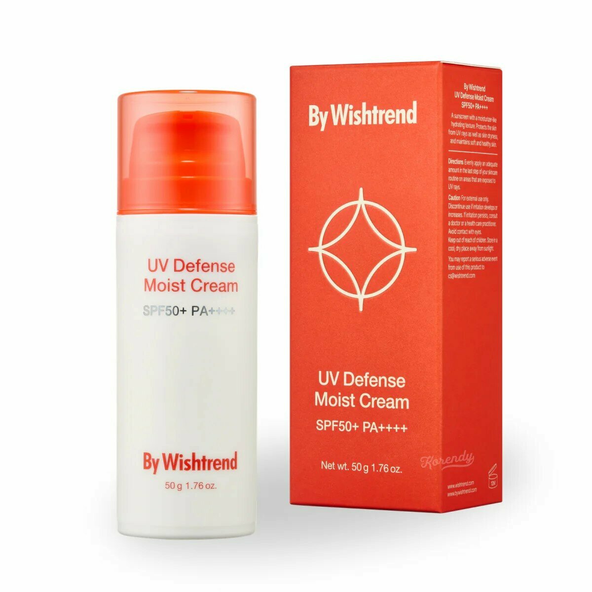 By Wishtrend UV Defense Moist Cream Увлажняющий солнцезащитный крем с пантенолом SPF 50+ PA++++, 50 мл.