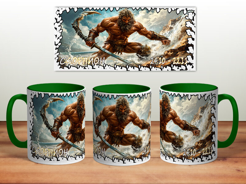 Кружка "Скорпион", керамика, 330 мл, подходит для СВЧ, посудомойке