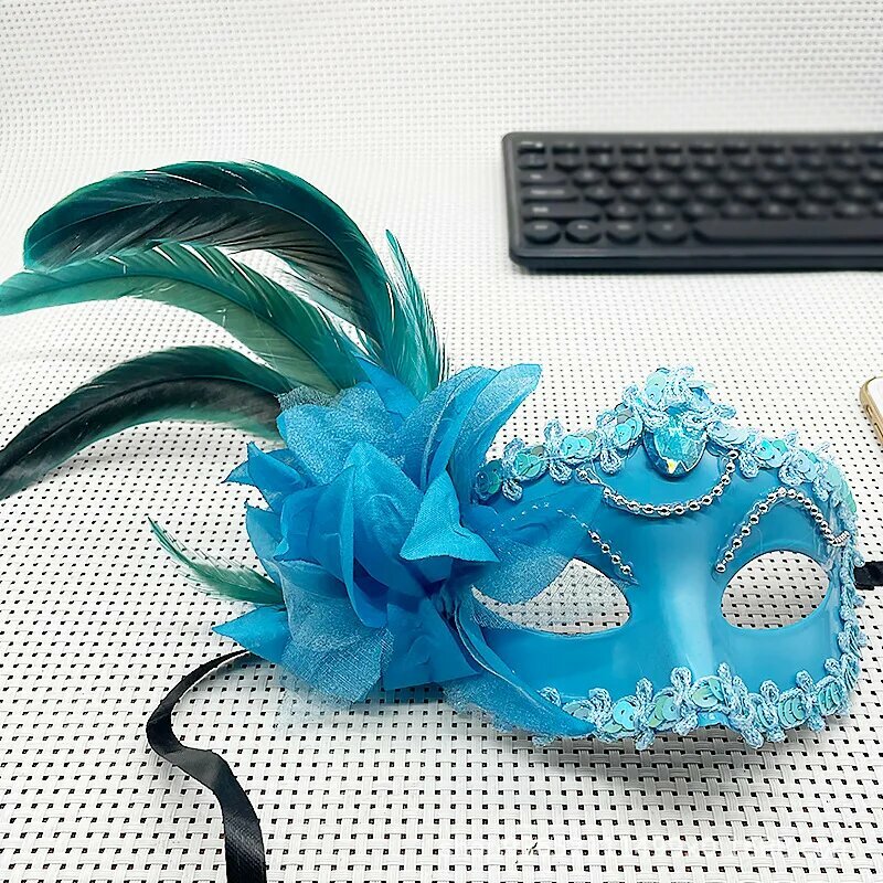 Venetian Diamond Mask Blue