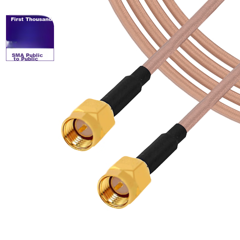 SHOCHAN SMA Male to SMA Male RF Cable, Antenna Extension Cable, 50 Ohm, 3 Meters, SMA-JJ, Shielded, High Temperature Resistant, SQ-SMA