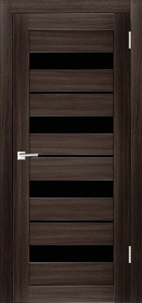 Межкомнатная Дверь Verda Х-5 Грей со Стеклом Лакобель Чёрный 2000х700мм (Полотно 1шт) / Верда.