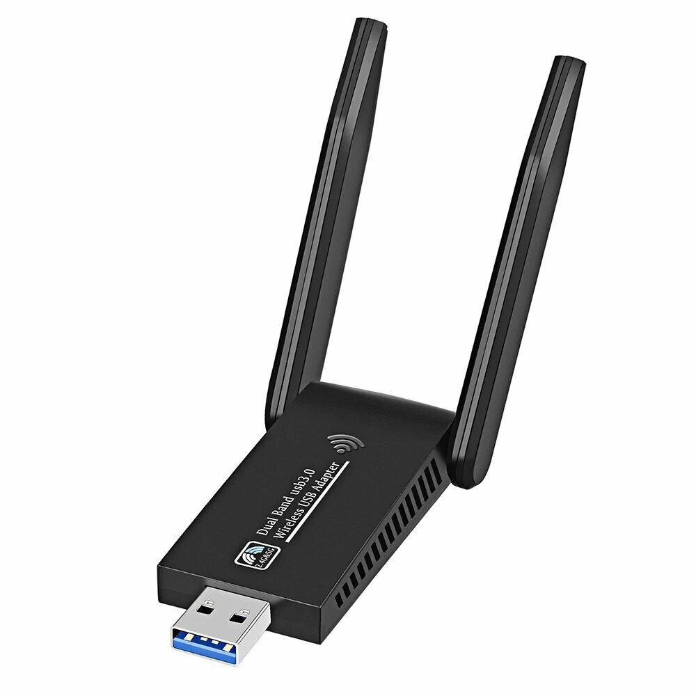 Двухдиапазонный USB Wi-Fi адаптер 1300 Мбит/с 2,4 ГГц 5 ГГц Wi-Fi с 2 антеннами высокоскоростной беспроводной сетевой адаптер для ПК RTL8812bu