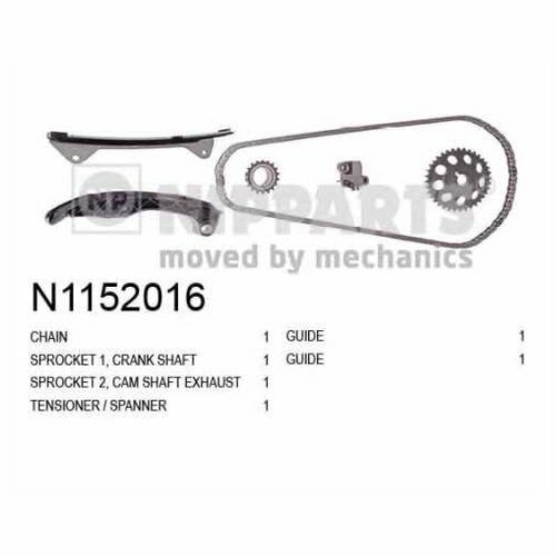 Комплект цепи ГРМ Nipparts N1152016 для Subaru Justy; Toyota Aygo, iQ, Yaris