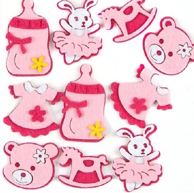 Набор для декора и рукоделия из фетра "Детство" №1 (10 шт. в упак.)