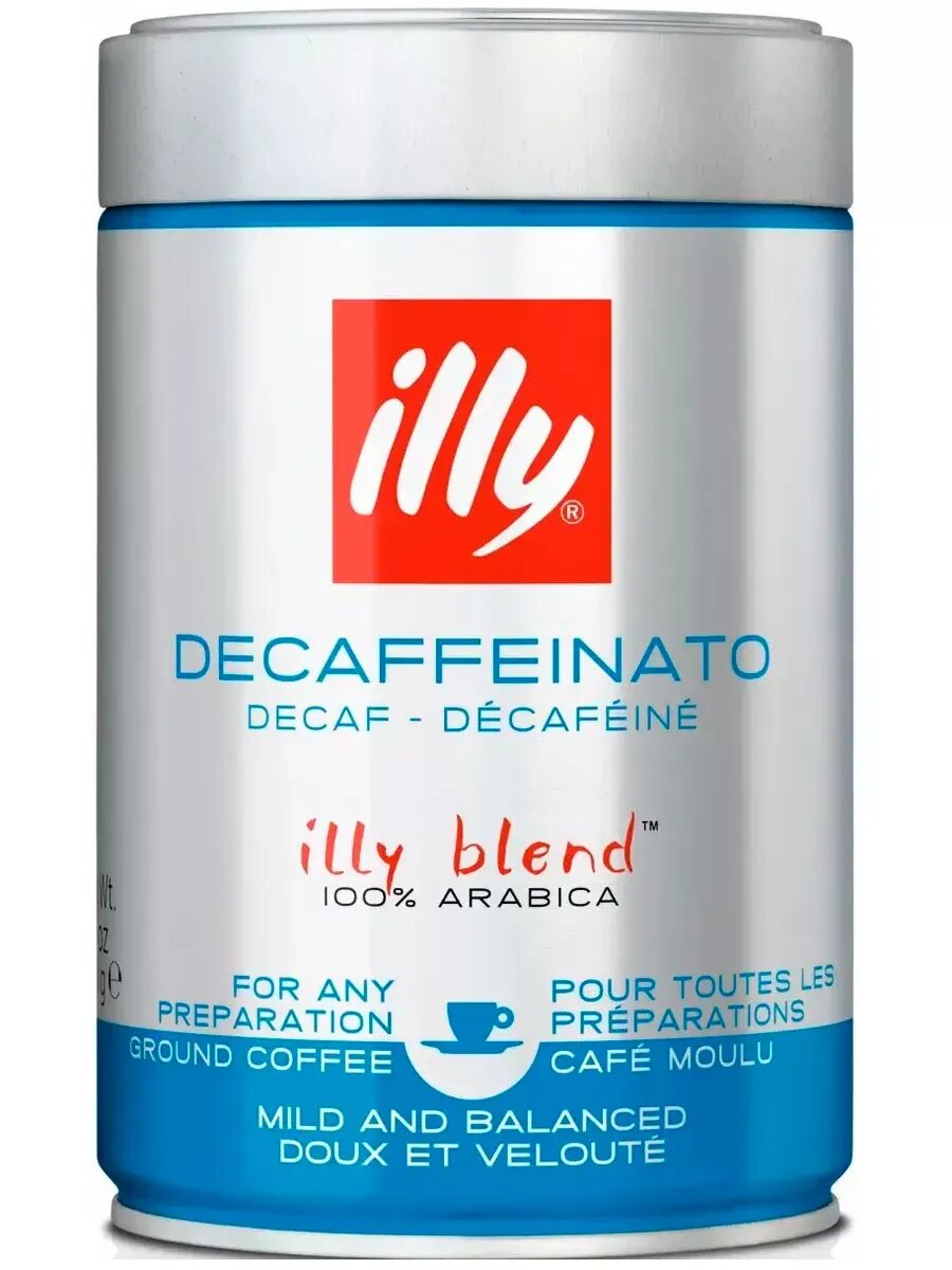 Illy Без Кофеина кофе молотый жб 250 г