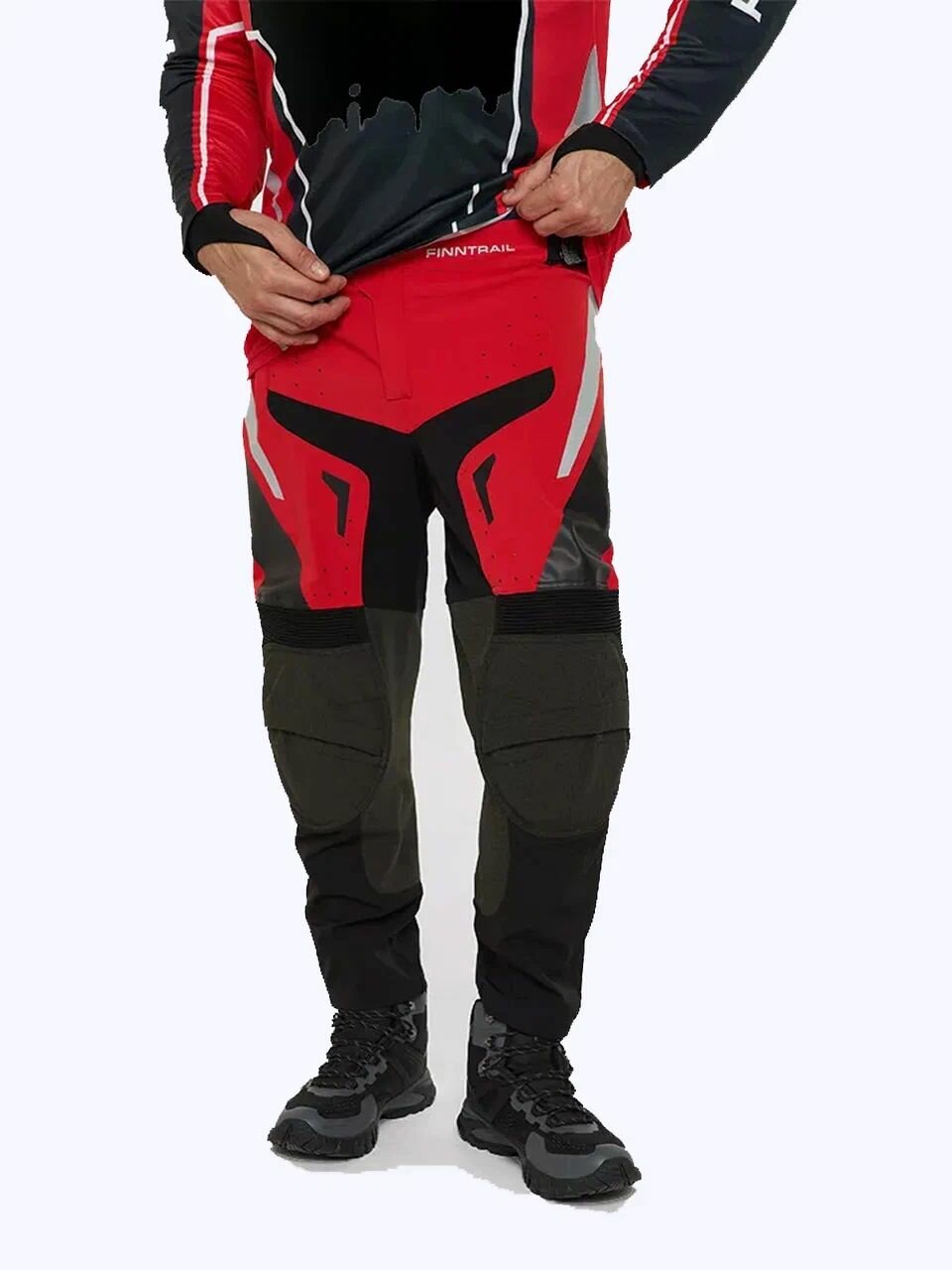 Мотобрюки Finntrail Enduro, размер: L, Красный