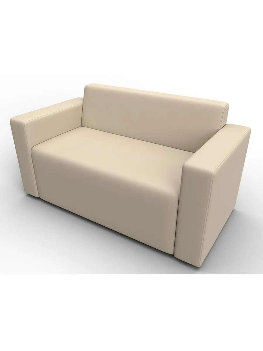 Маленький прямой диванчик для кухни Пальмира, 143х71х74 см, нераскладной, экокожа