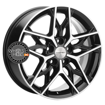 Диск автомобильный литой Khomen Wheels KHW1709 (Evolute i-Joy) 17x7 5x110 et40 dia67.1 Black-FP