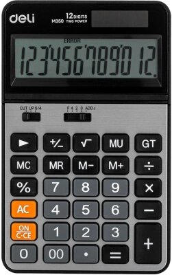 Калькулятор настольный Deli EM350 серебристый металлик 12-разр