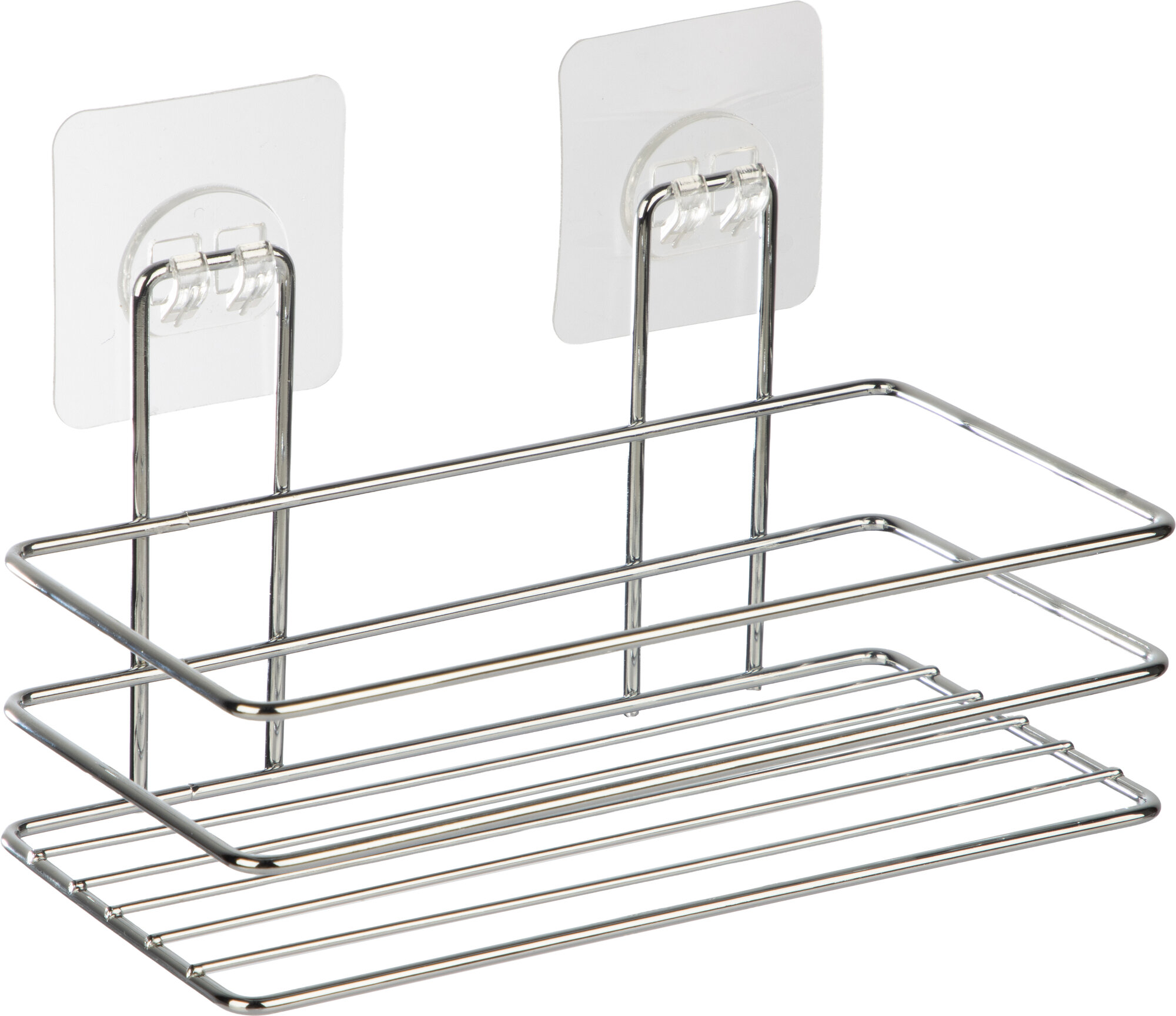 Полка подвесная малая BASIC (крепление: самоклеящаяся основа), хром