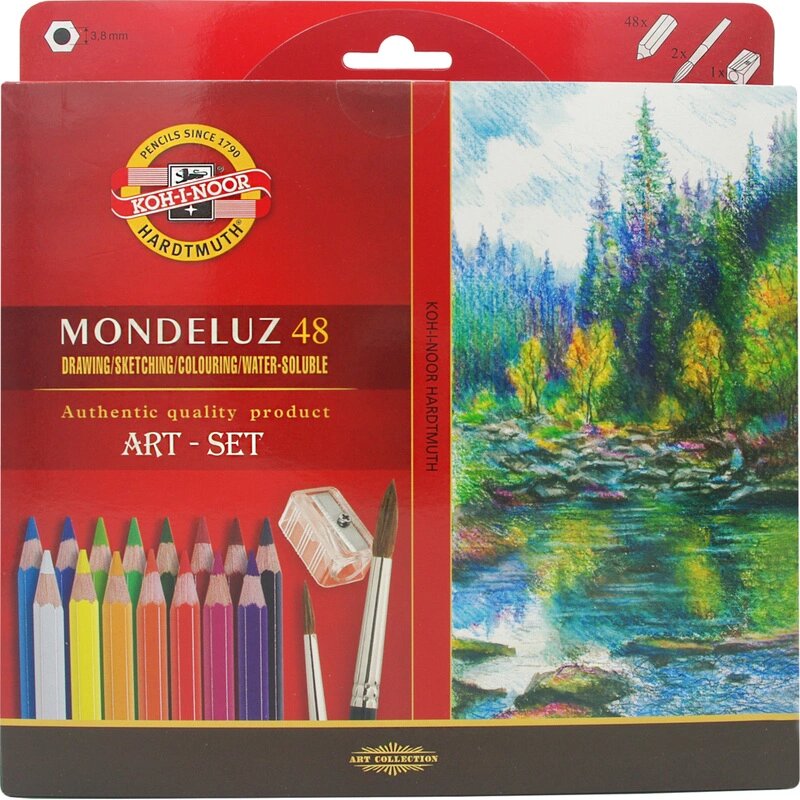Карандаши акварельные MONDELUZ NATURE 3713 48цв/наб карт. уп 3713048001KZNV